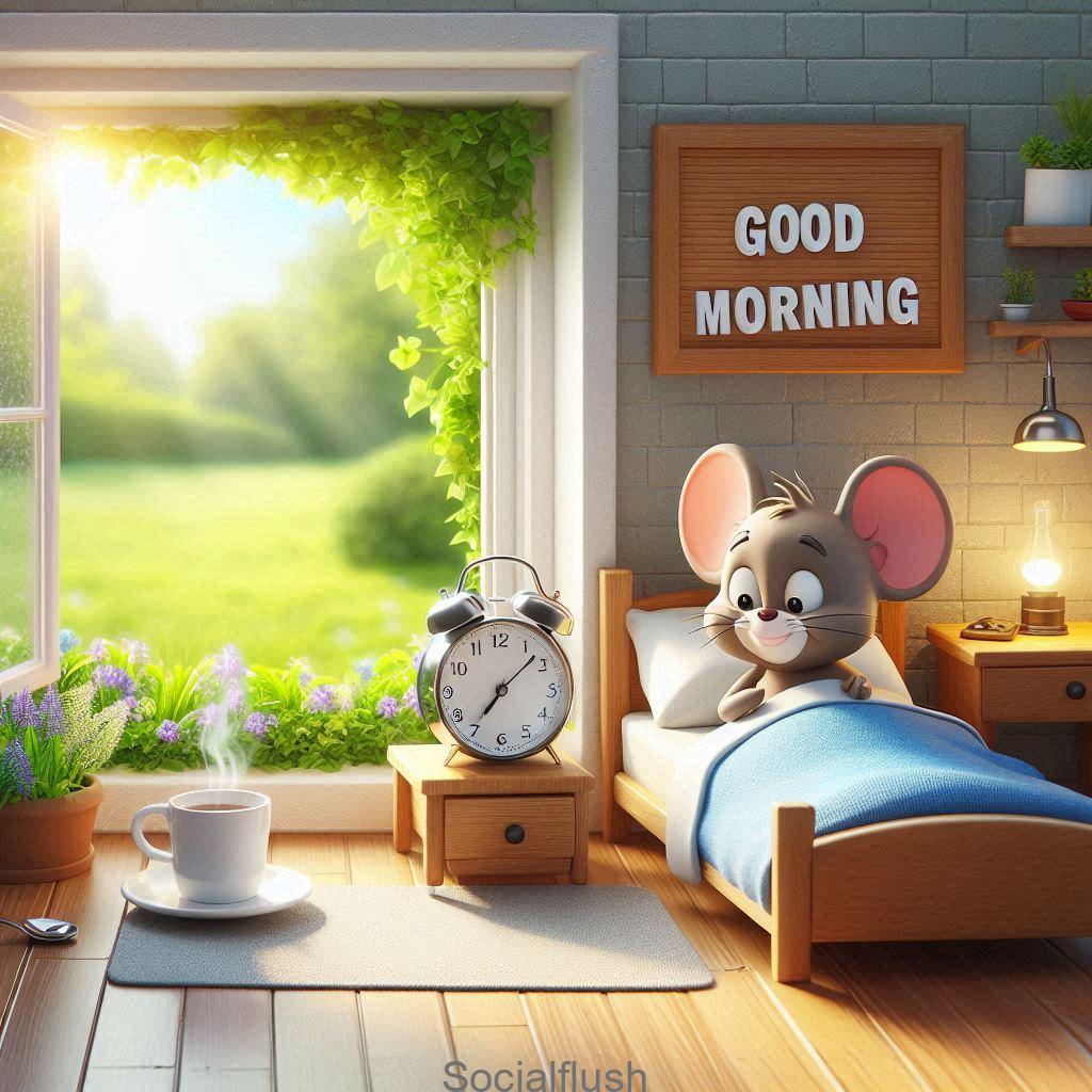 Exclusive Jerry Mouse Good Morning Greeting – Charming Cartoon Delight ...