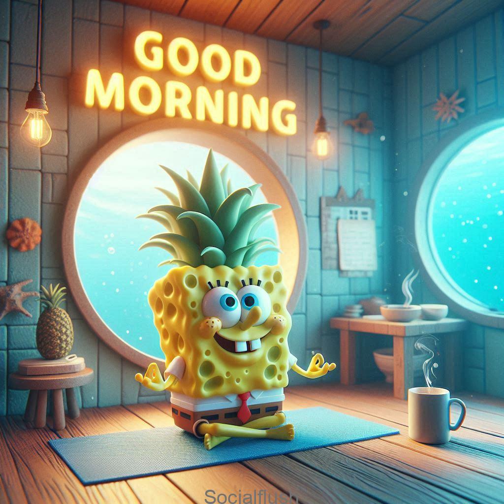Exclusive Spongebob Good Morning Greeting – Fun Cartoon Whimsy ...