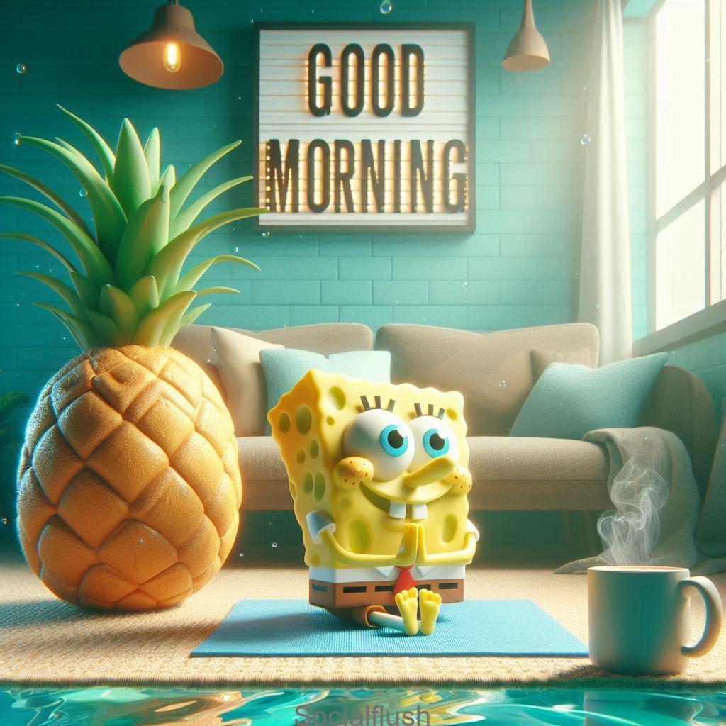 Exclusive Spongebob Good Morning Greeting – Cheerful Animated Whimsy ...